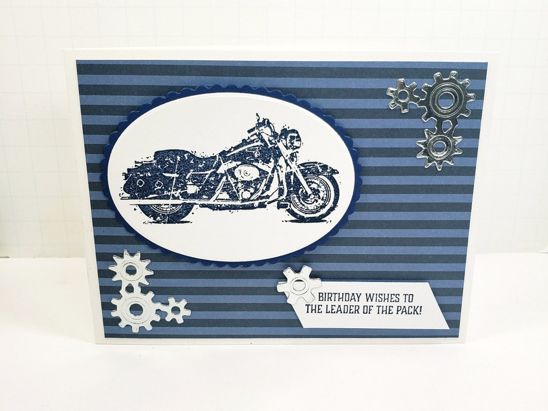 Birthday Card - Masculine Birthday - Motorcycle - Happy Birthday ...