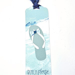 Bookmark - Flip Flop Bookmark - Summer Reading - Handmade Bookmark ...