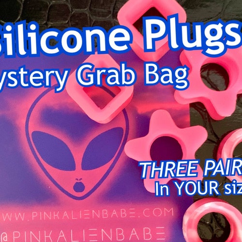 Silicone Plugs & Tunnels Grab Bag in Your Size Mystery Box | Etsy