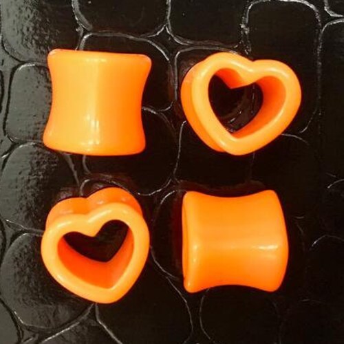 Universal Love Pink Heart Shaped Ear Plugs Gauges Tunnels - Etsy
