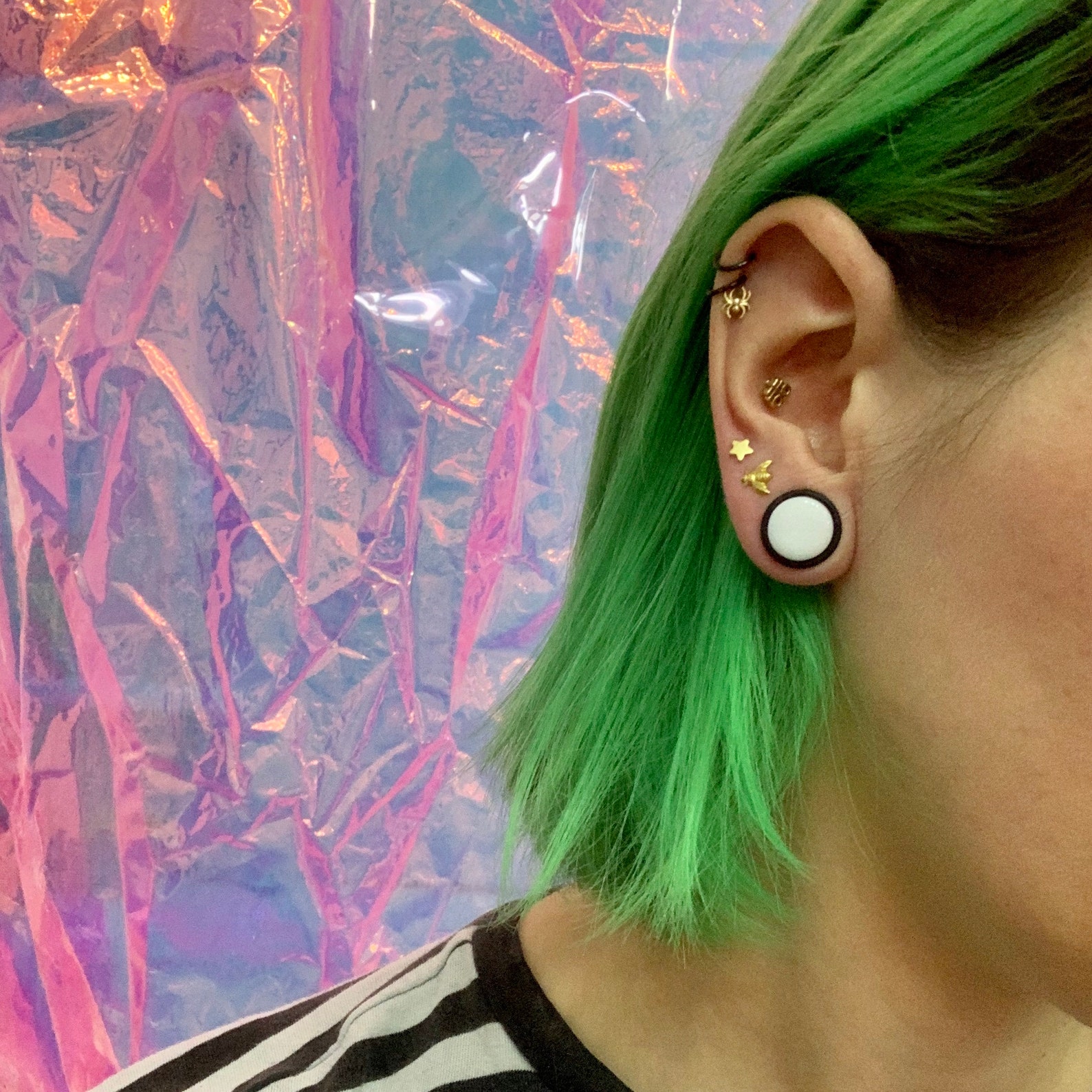 White Non-flare Acrylic Ear Plugs Stretchers Gauges Pair/kit | Etsy