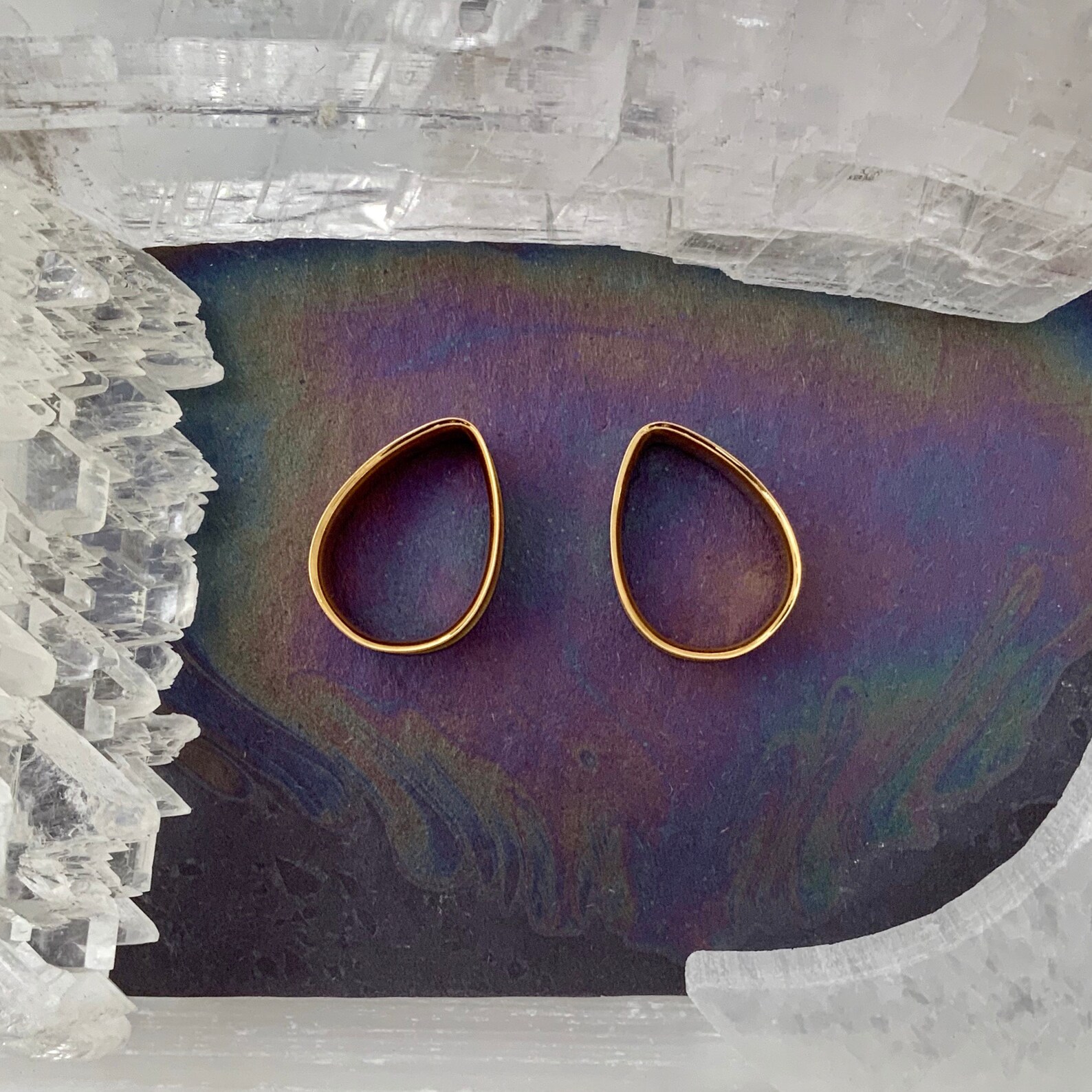 Gold Metal Dropz Golden Steel Tear Drop Teardrop Ear Plugs - Etsy