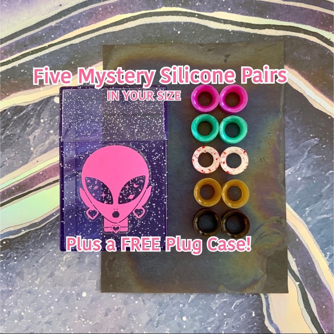 Silicone Plug Collector Set Grab Bag! Five Pairs Gauges and Case in ...