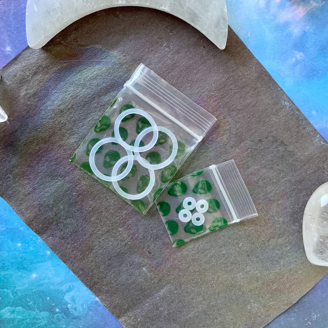 FOUR Clear O-rings Add on Ear Plugs Gauges Tunnels Extra Transparent O ...