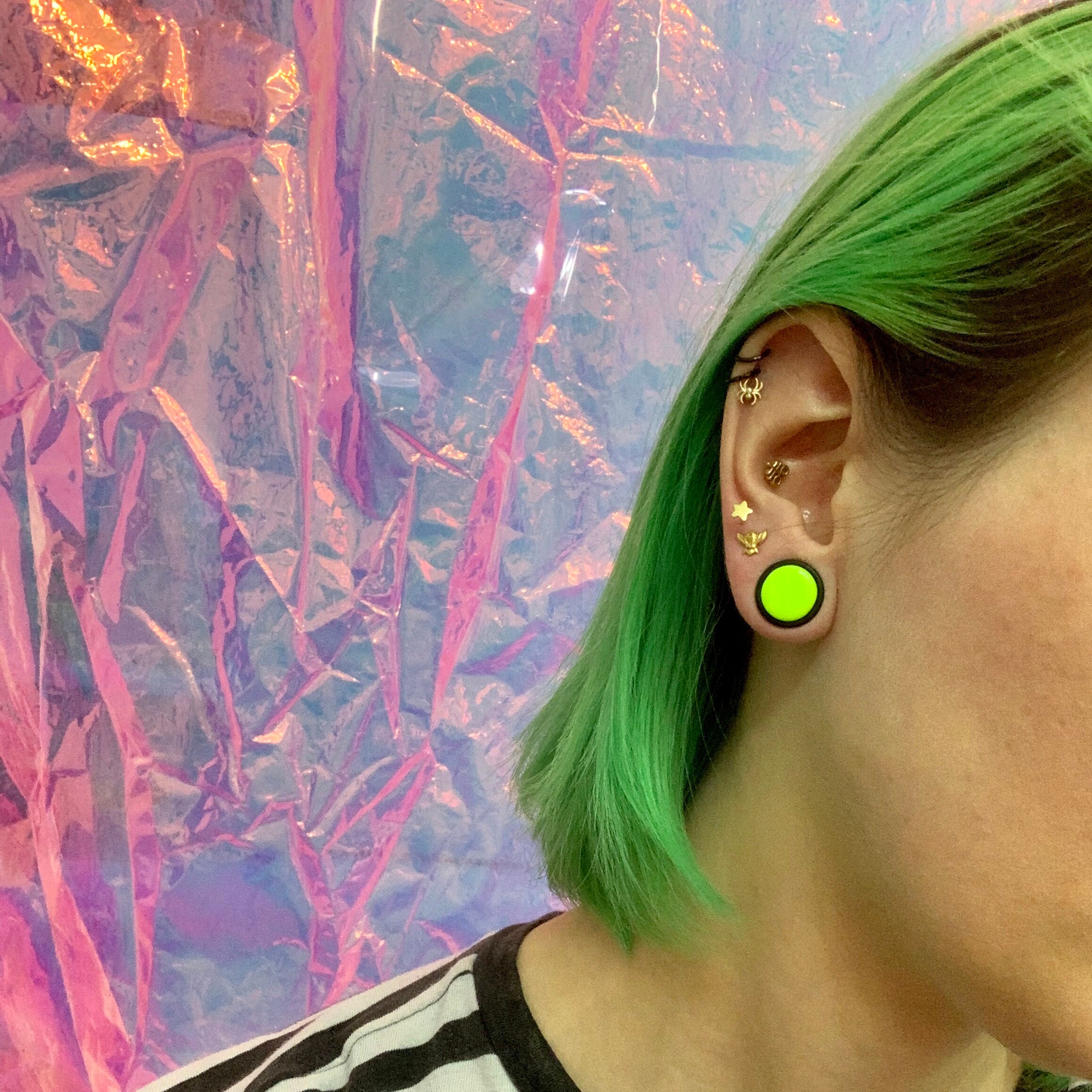 Neon Green Non-flare Acrylic Ear Plugs Stretchers Gauges | Etsy