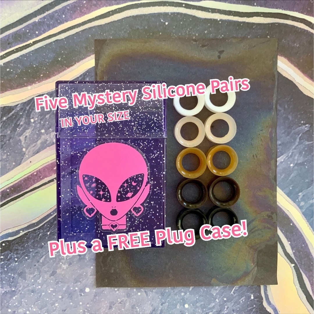 Silicone Plug Collector Set Grab Bag! Five Pairs Gauges and Case in ...