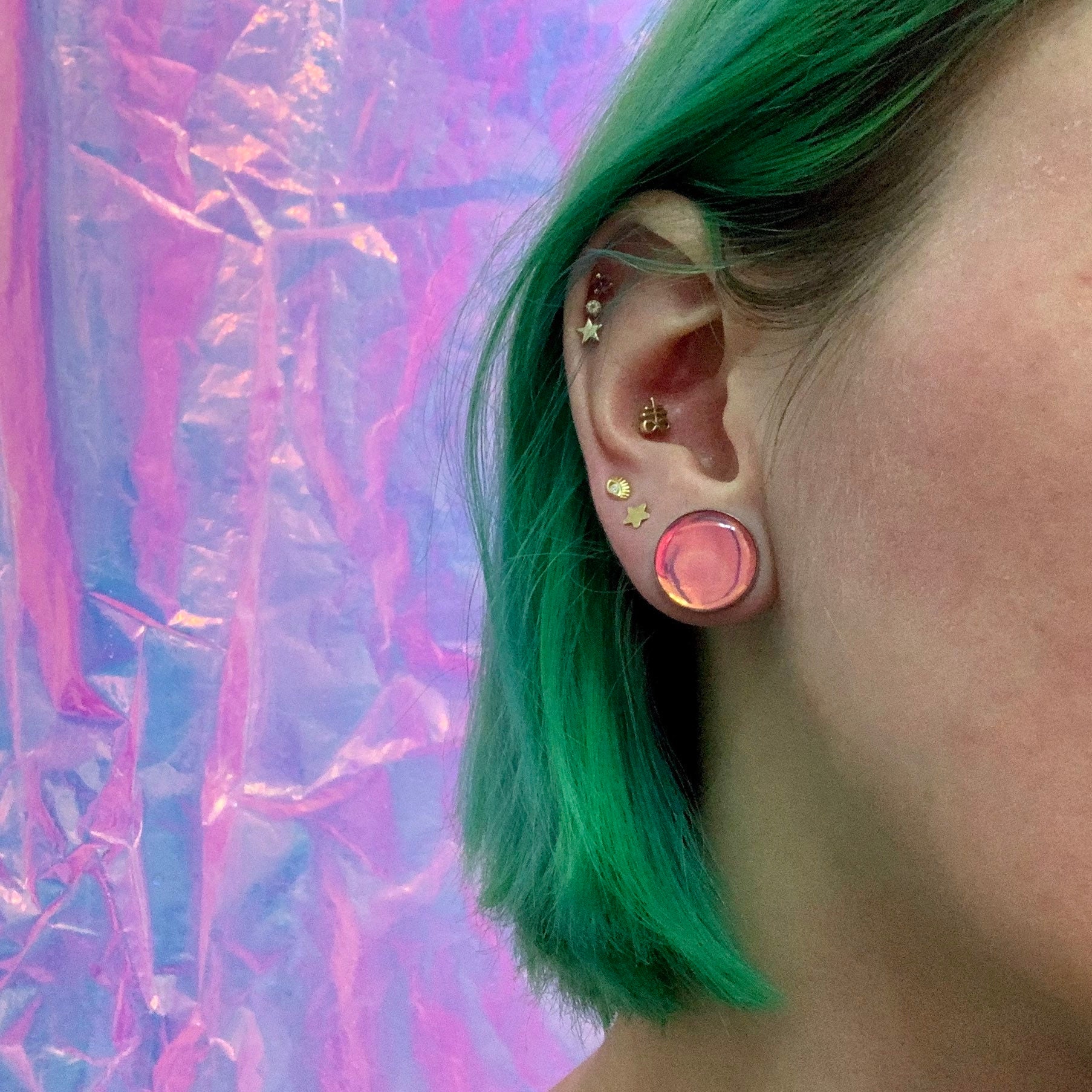 Dawn Sunrise Pink Orange Yellow Iridescent Color Changing Ear - Etsy