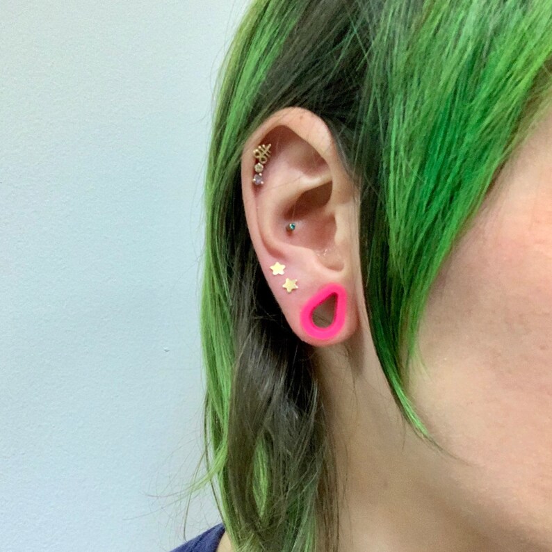 Pink Alien Dropz Teardrop Ear Plugs Gauges Tunnels Soft - Etsy