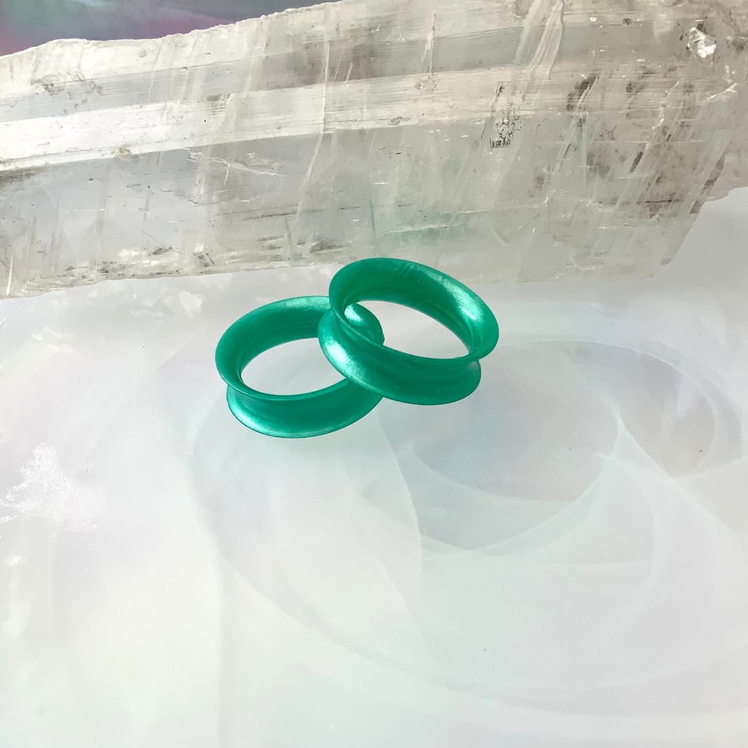 Chrysocolla Alien Skinz Pearlescent Turquoise Silicone Ear Plugs ...