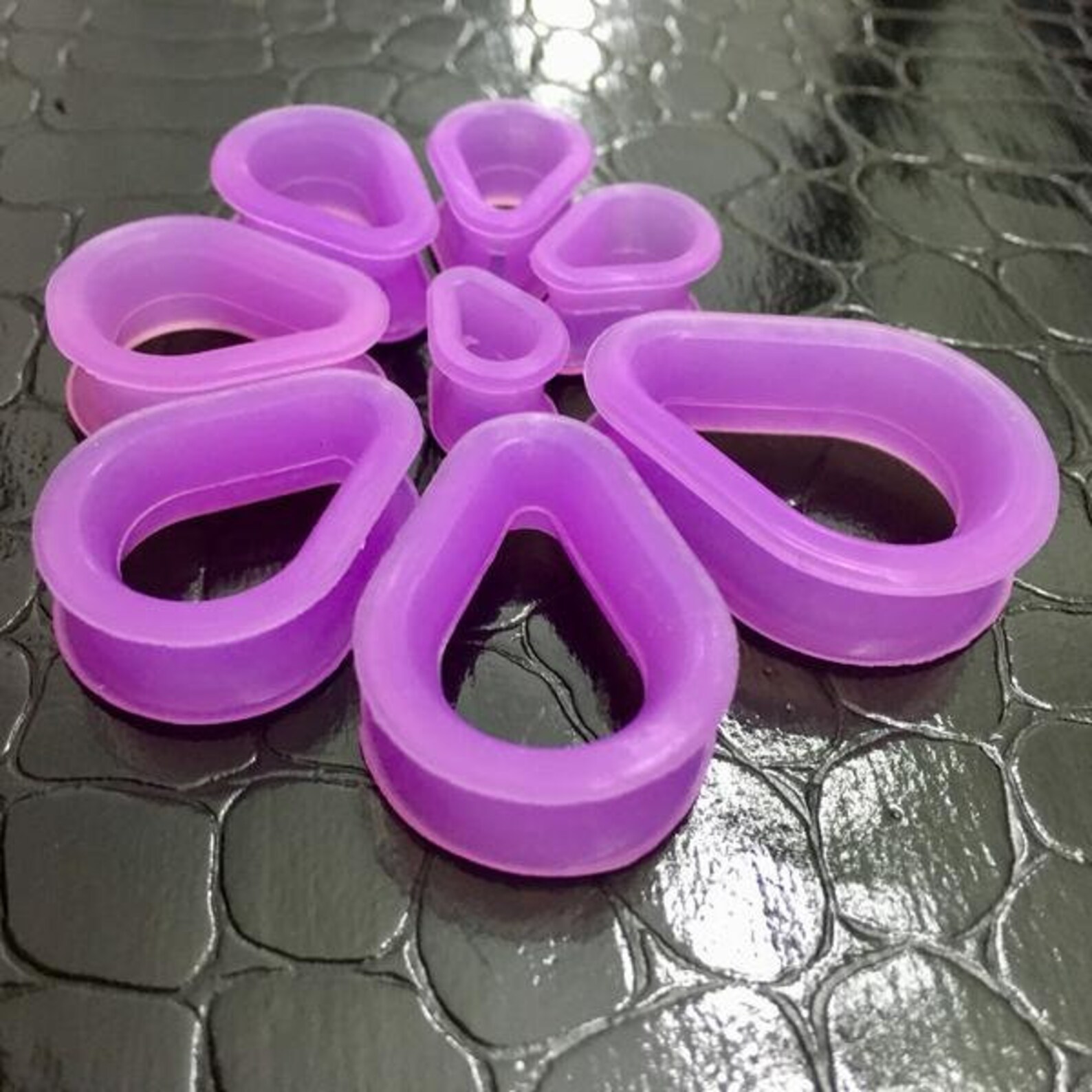 Purple Alien Dropz Teardrop Ear Plugs Gauges Tunnels Soft - Etsy