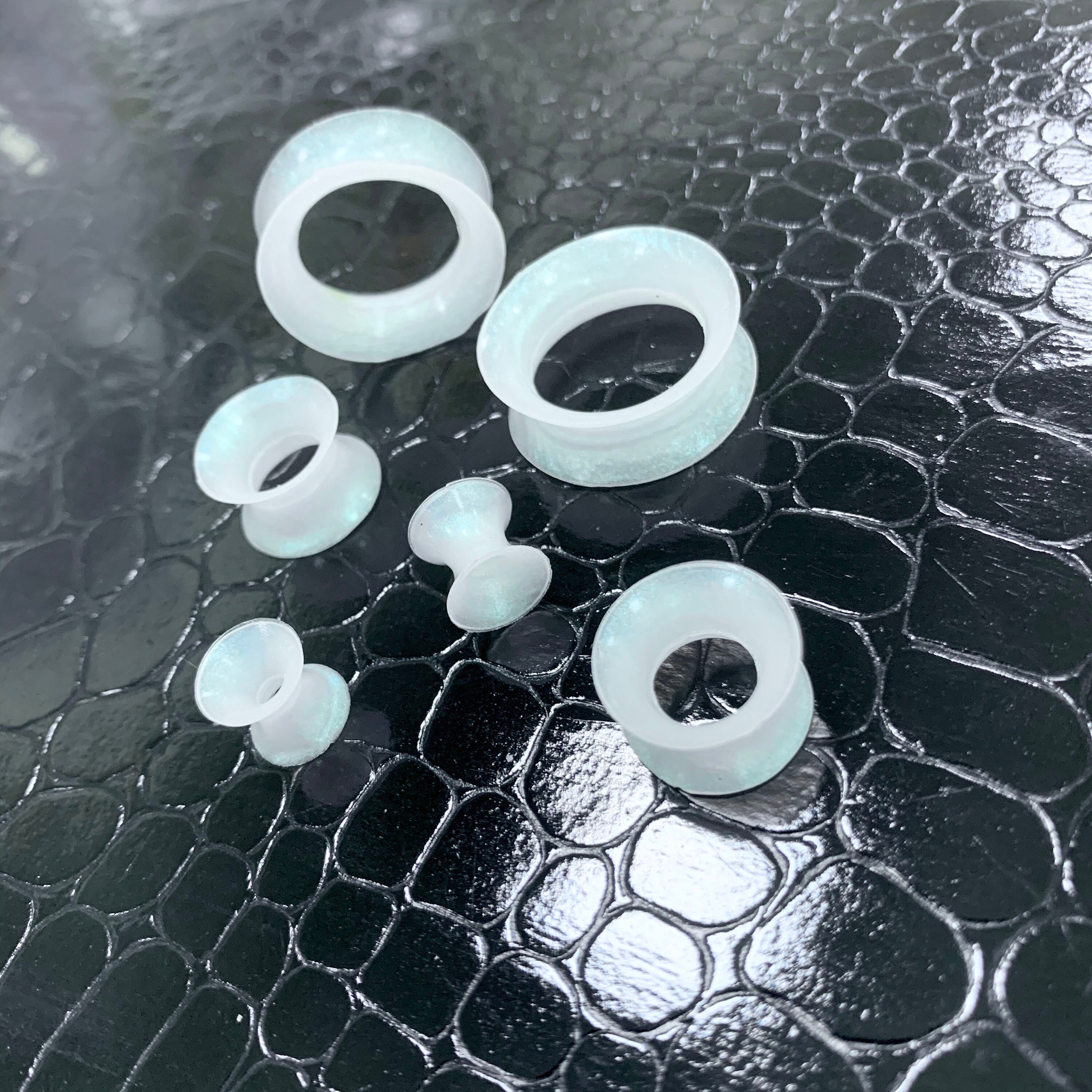 Selenite Alien Skinz Pearlescent White Soft Silicone Ear Plugs | Etsy