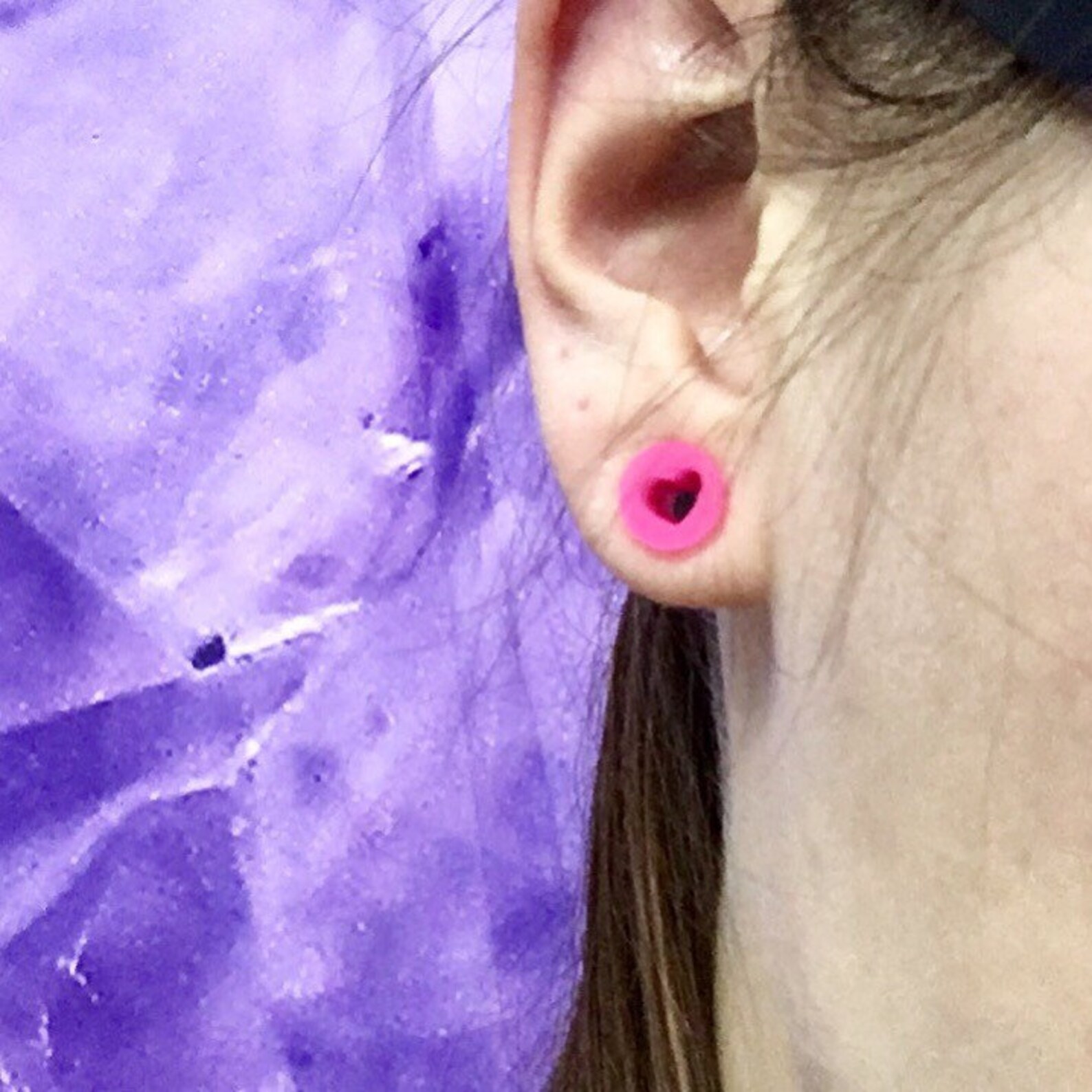 Purple Tender Heart Silicone Soft Flexible Ear Plugs Gauges | Etsy