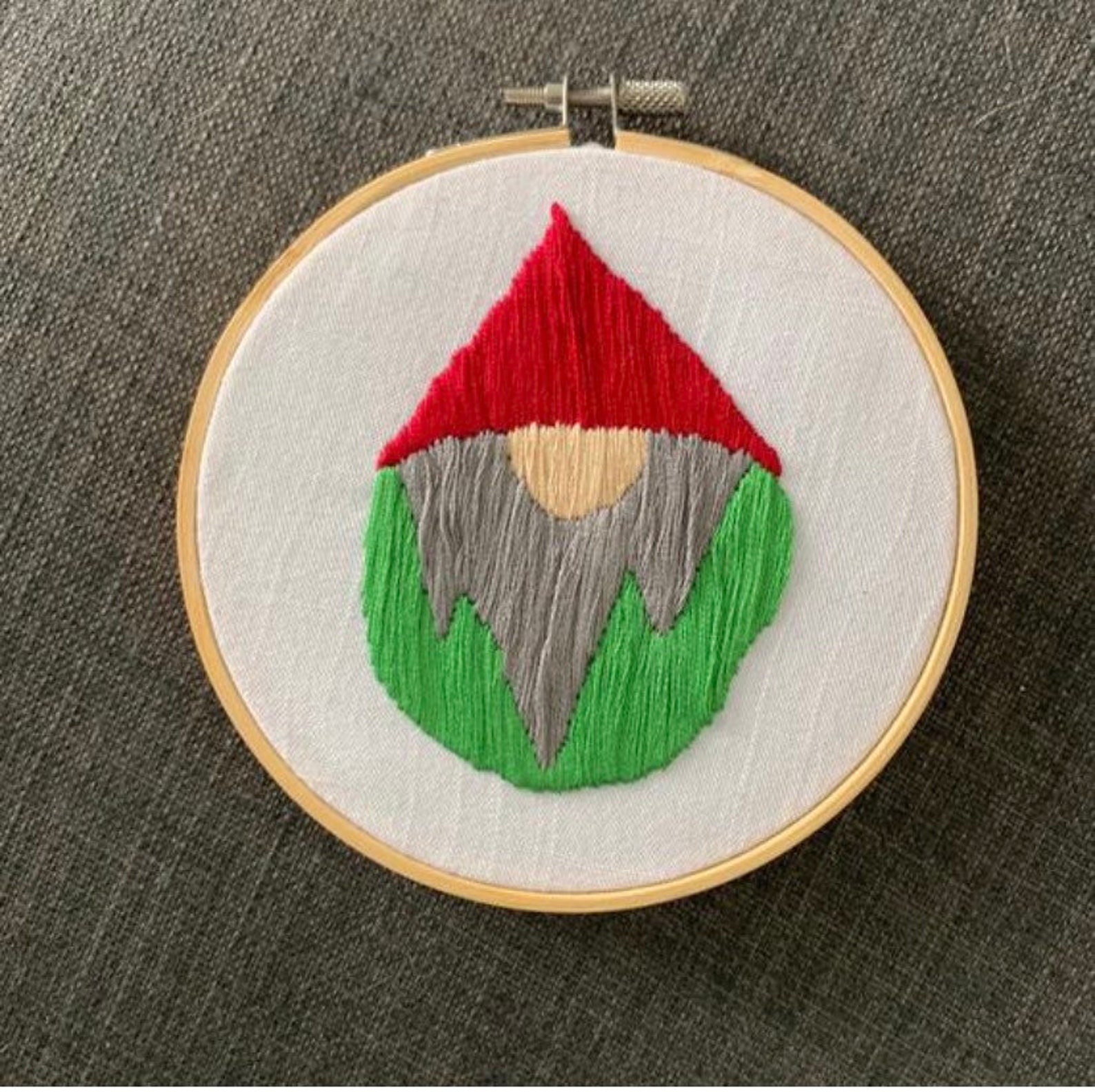 Gnome Hand Embroidery PDF Pattern Beginner Embroider | Etsy