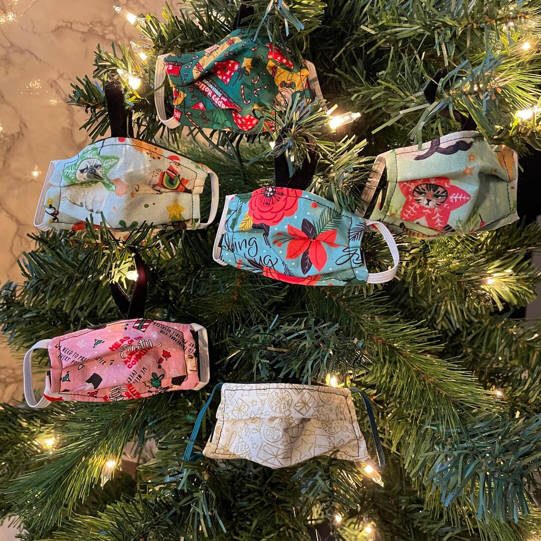 Tiny Face Mask 2022 Ornament Not Ameowsed Bah Hug Pug Bah - Etsy