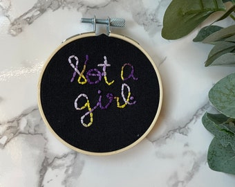 Trans Girl Embroidery - Etsy