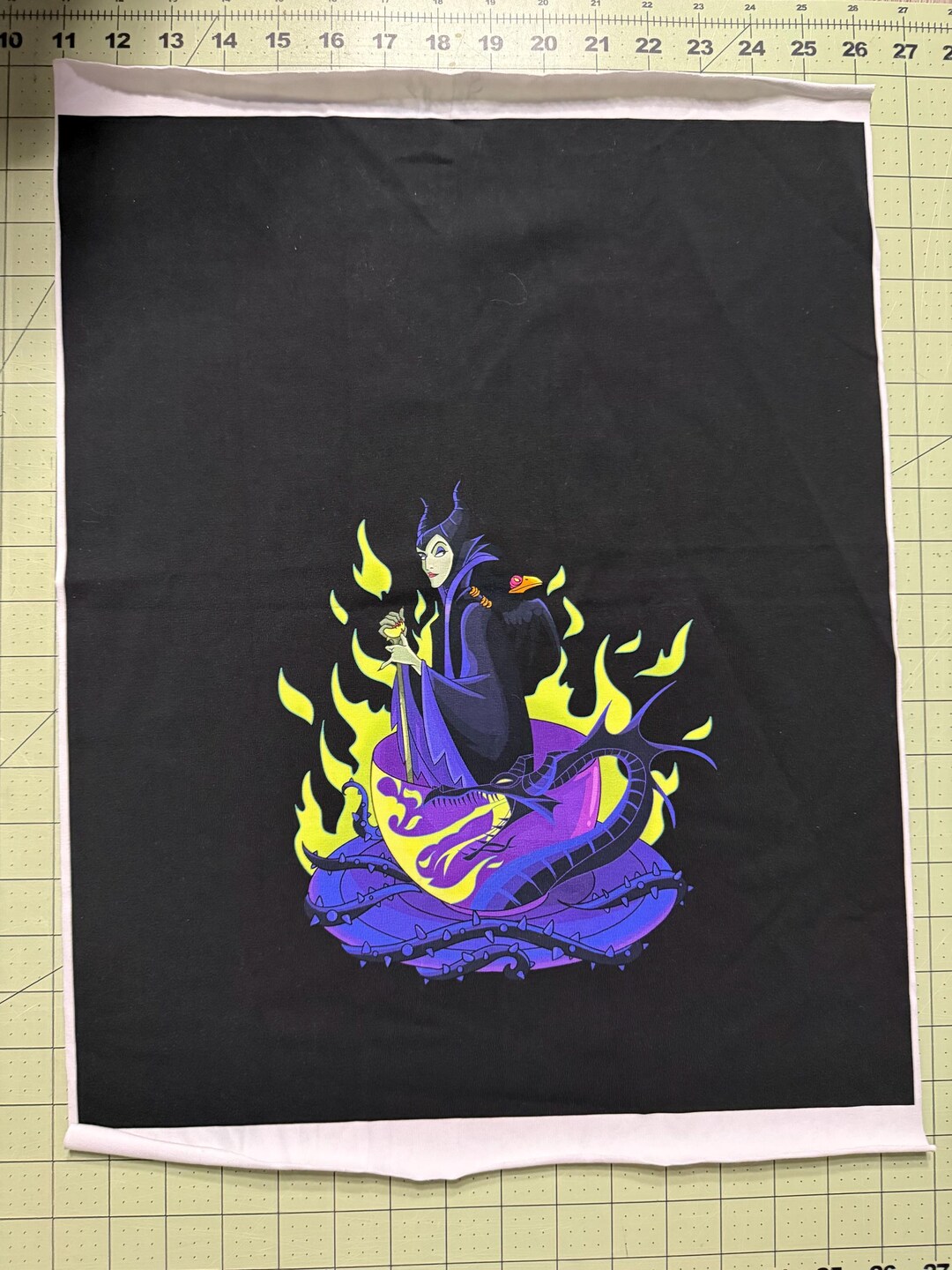 Maleficent and Dragon Green, Purple, and Black Fabric Cotton Stretch ...