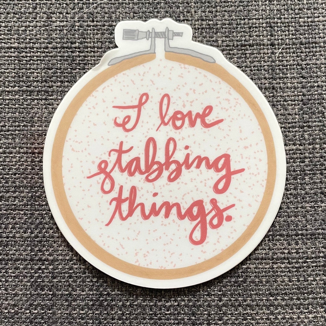 I love Stabbing Things Stickerei Stickerei sticken - Etsy.de