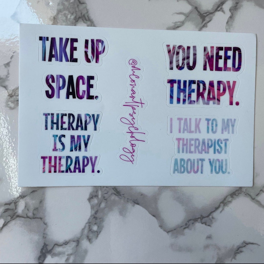 Therapy and Mental Health Stickers I Talk to My Therapist About You You ...