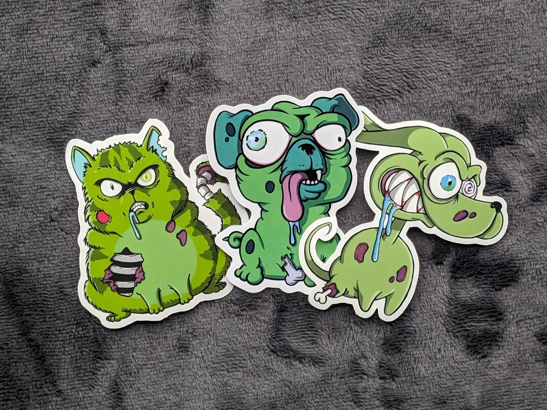 Zombie Sticker Pack - Etsy