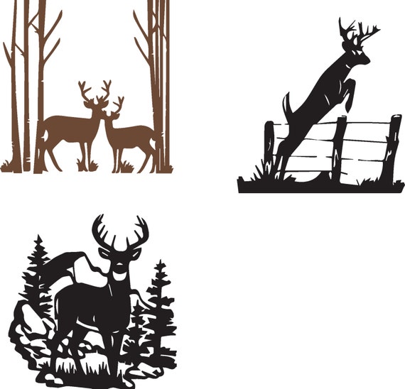 Deer Jumping Over Fence Svg