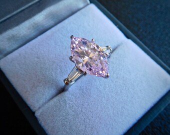 Pink Diamond Ring - Etsy