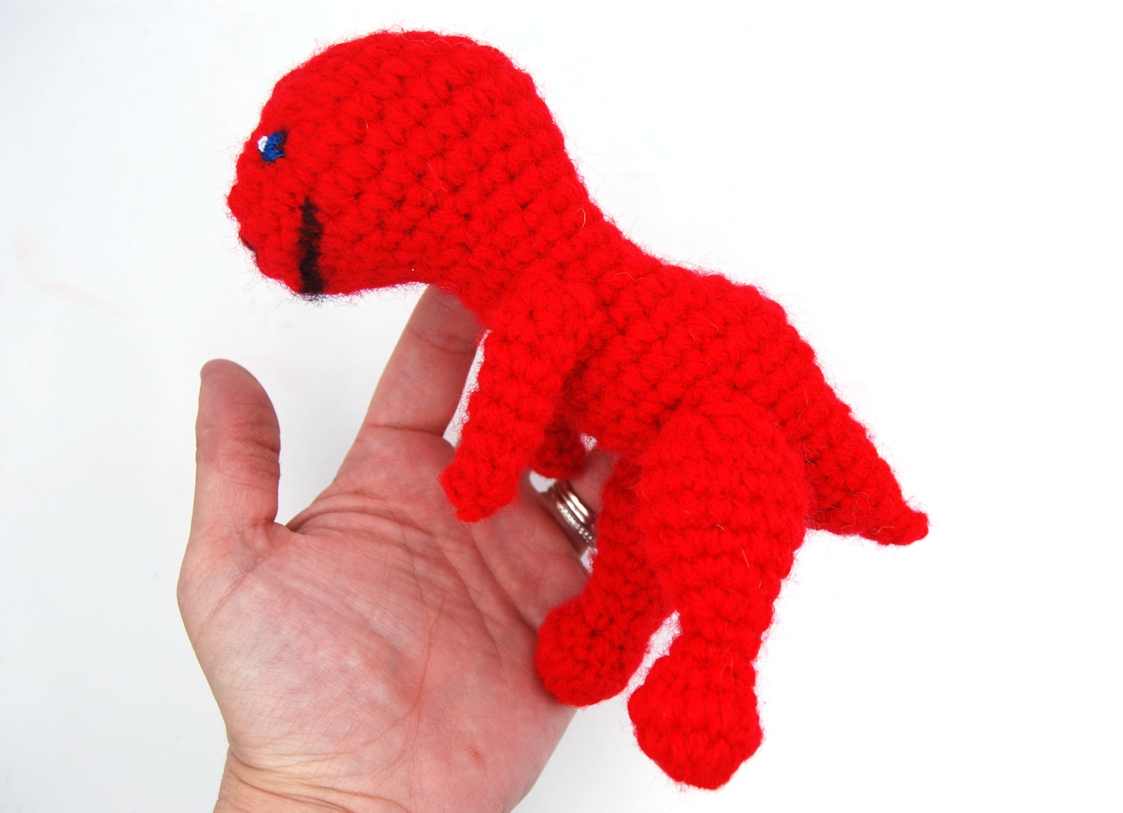 Red Dinosaur Stuffy Red Crochet Dino Plush Plush Dinosaur | Etsy