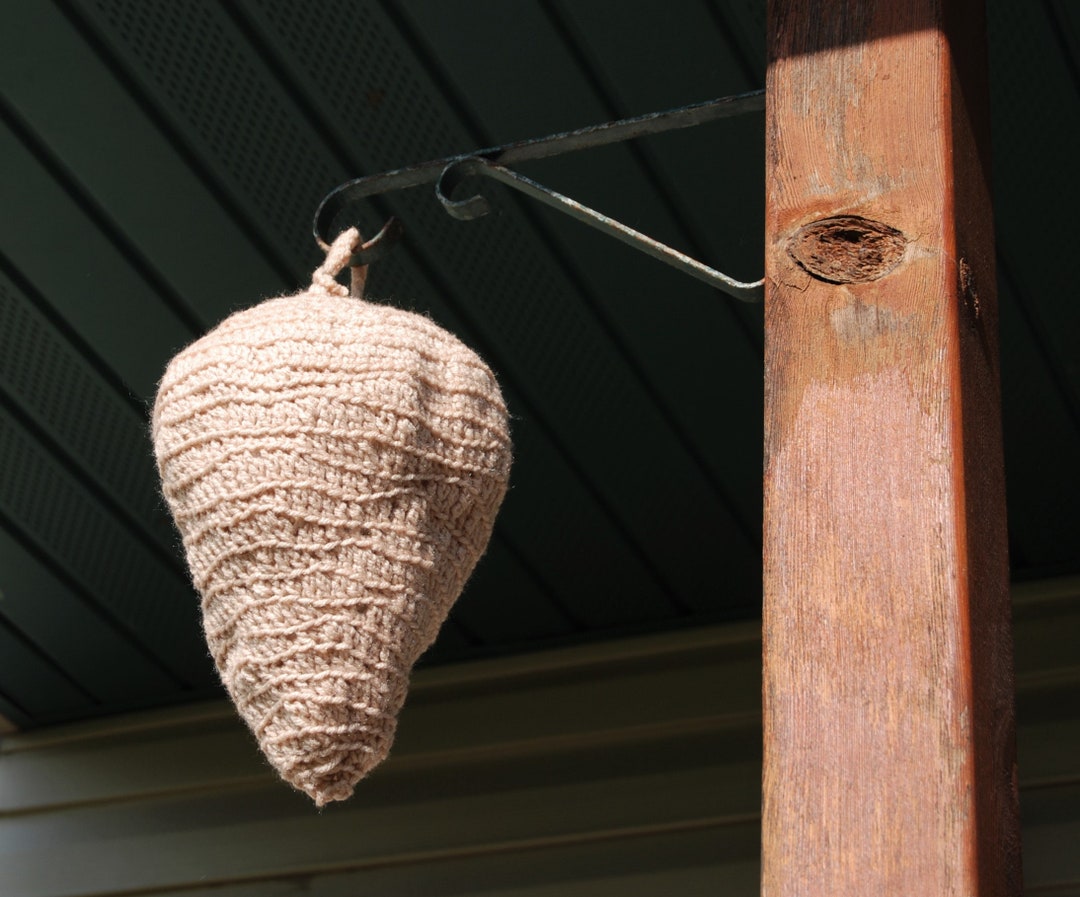 Crochet Wasp Nest, Non Toxic Wasp Deterrent, Fake Wasp Nest, Chemical ...