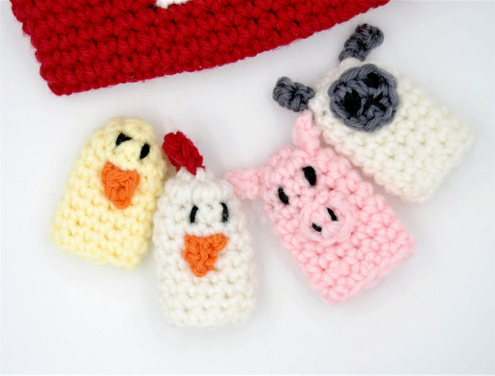 Farm Themed Finger Puppets and Bag Farm Animal Toy Set Kid | Etsy