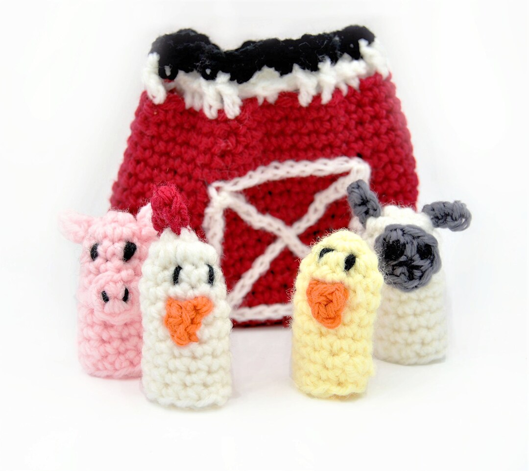 Farm Themed Finger Puppets and Bag, Farm Animal Toy Set, Kid Farm Toy ...