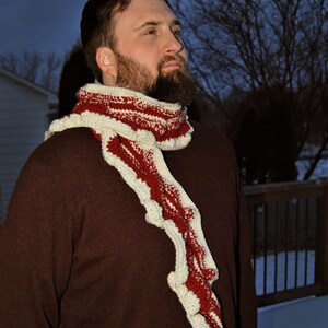 Bacon Scarf, Food Scarf, Bacon Lover, Crochet Bacon Scarf. Crochet Food ...