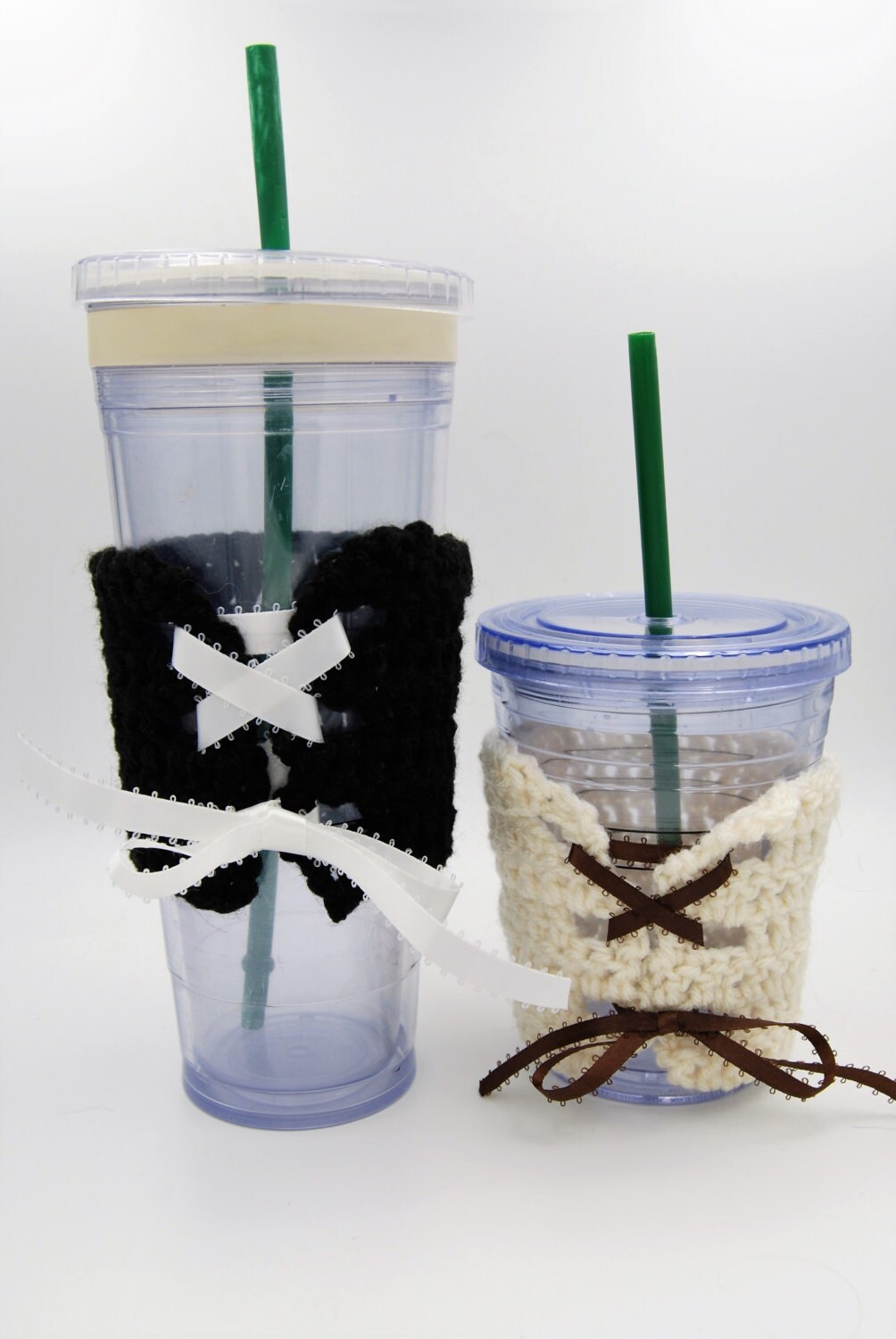 Crochet Corset Coffee Cozy. Adjustable Cozy. Can Cozies. Knit | Etsy