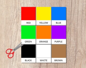 Color flashcards | Etsy