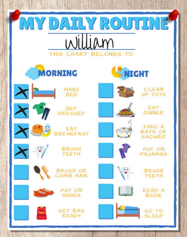 MY DAILY ROUTINE Daily Reward Chart for Boys Hygiene | Etsy