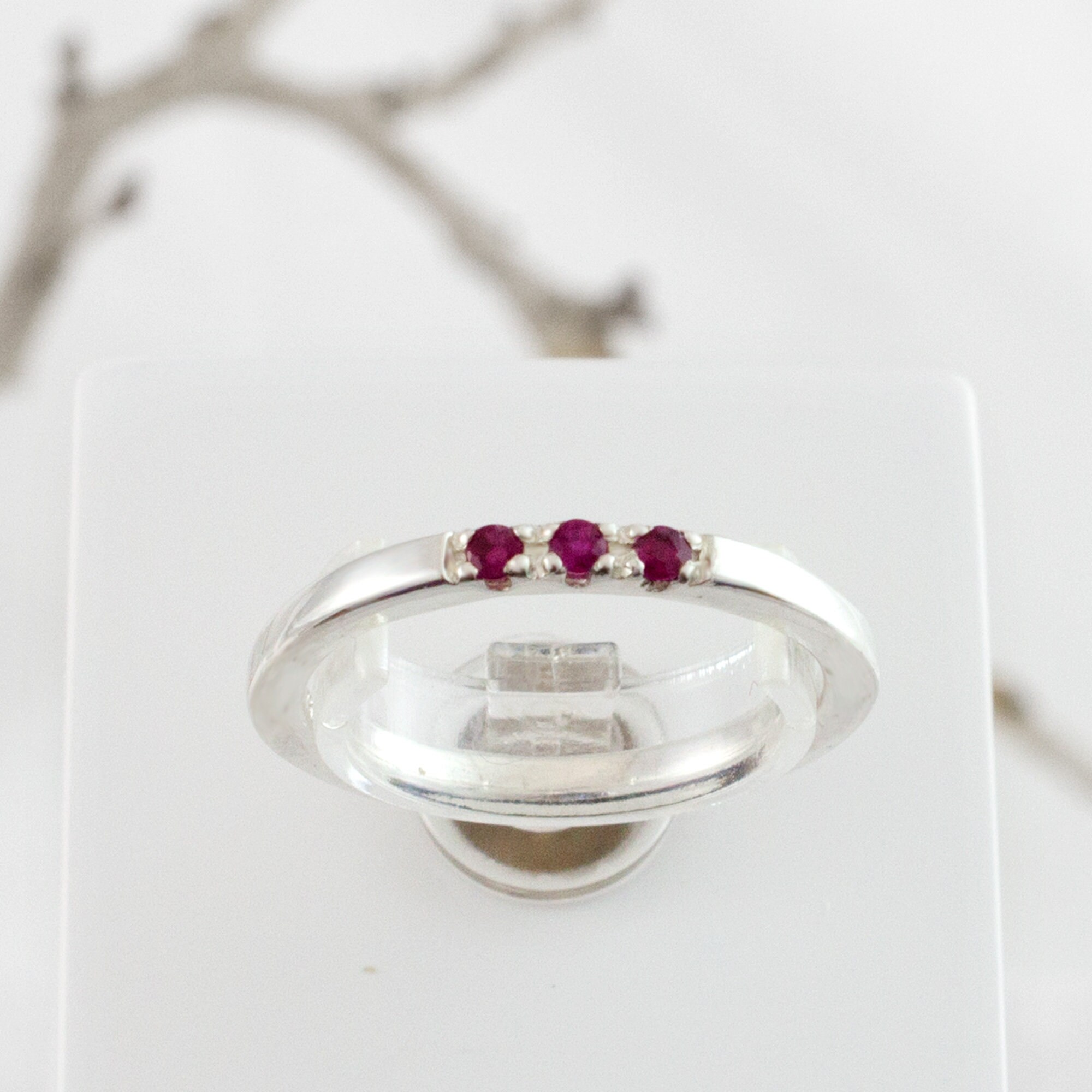 Genuine Ruby Silver Ring Premium Quality Genuine Round Cut - Etsy UK