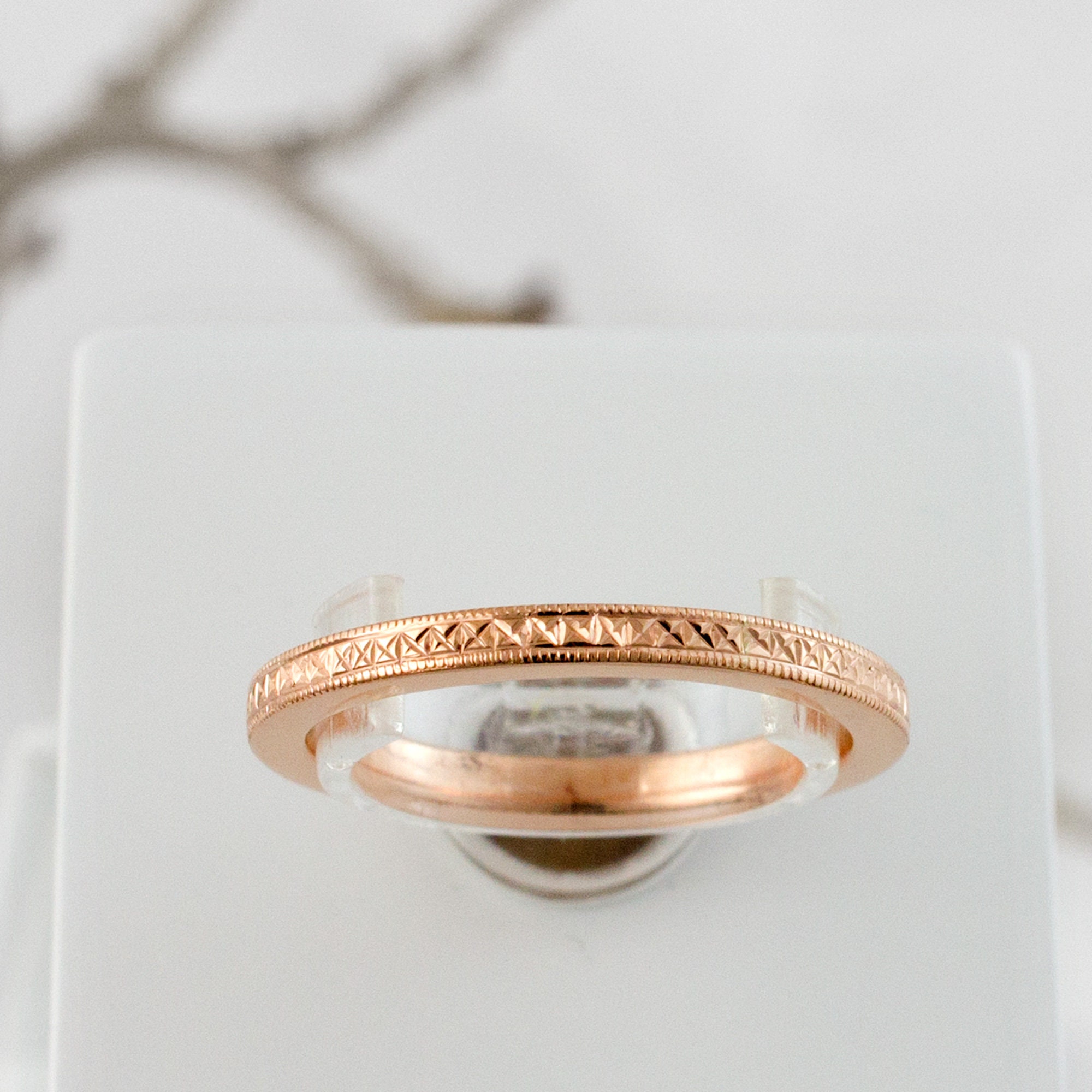 Hand Engraved Gold Ring Exceptional Handmade 9ct Rose Gold - Etsy UK