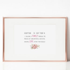 Adoption Definition Print - Etsy