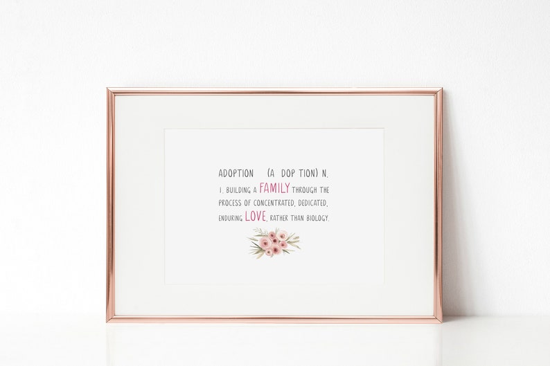 Adoption Definition Print - Etsy