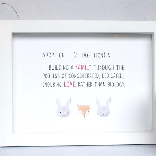 Adoption Definition Print | Etsy