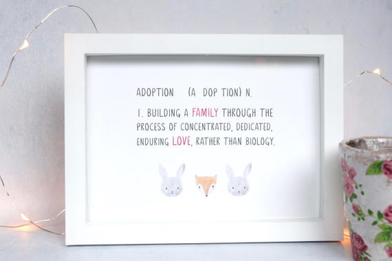 Adoption definition Print / Adoption Quote / Nursery / | Etsy