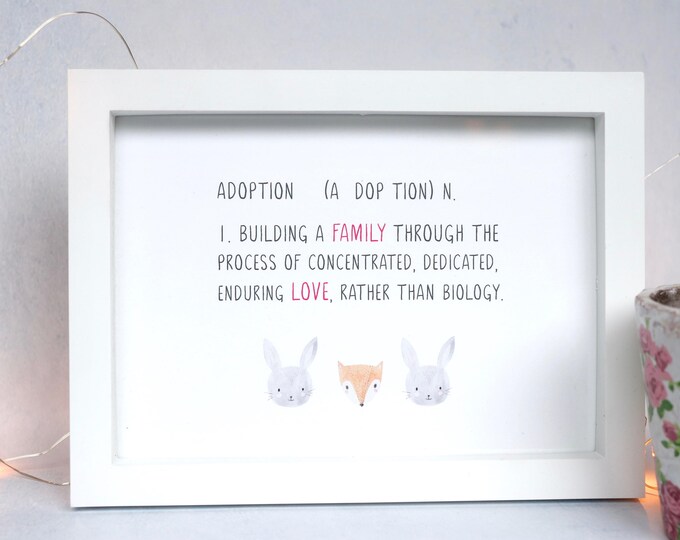 Adoption Definition Print - Etsy
