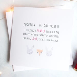 Adoption Definition Celebration Card / Adoption Card / Adoption Day ...
