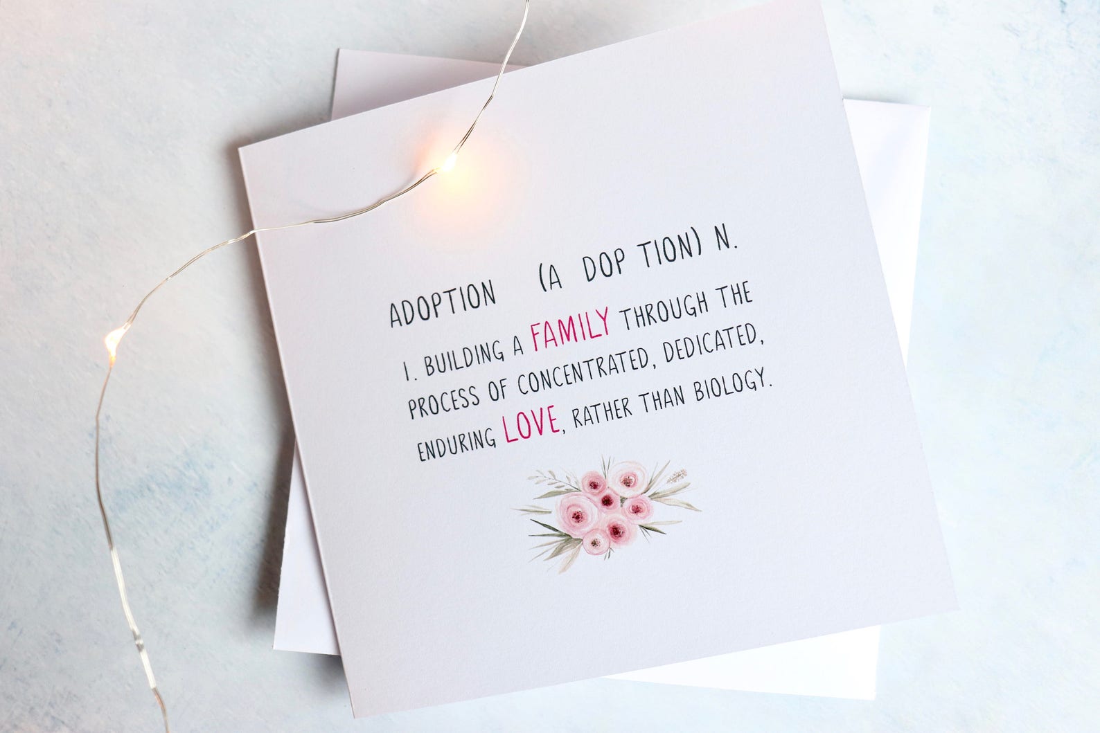 Adoption Definition Celebration Card / Adoption Card / - Etsy