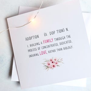 Adoption Definition Celebration Card / Adoption Card / Adoption Day ...