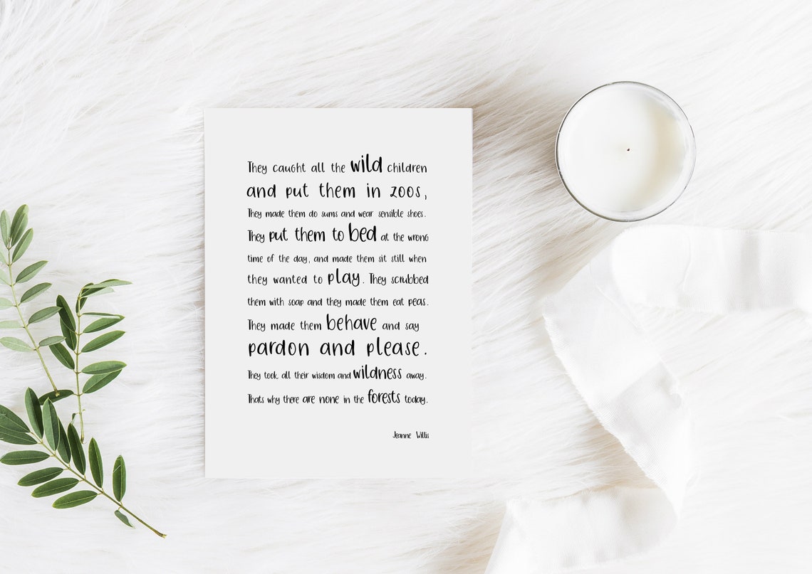 Wild Child Poem - Etsy