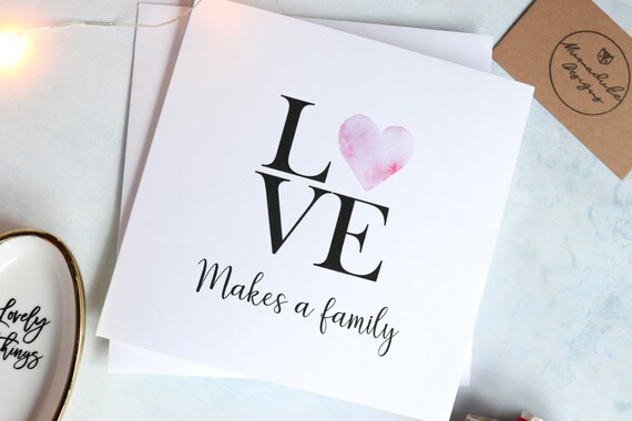 Love Makes a Family Adoption Card / New Family Card / Adoption - Etsy