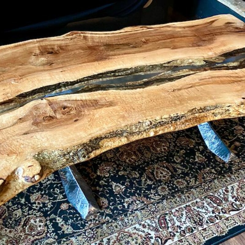 Live Edge Resin Table - Etsy