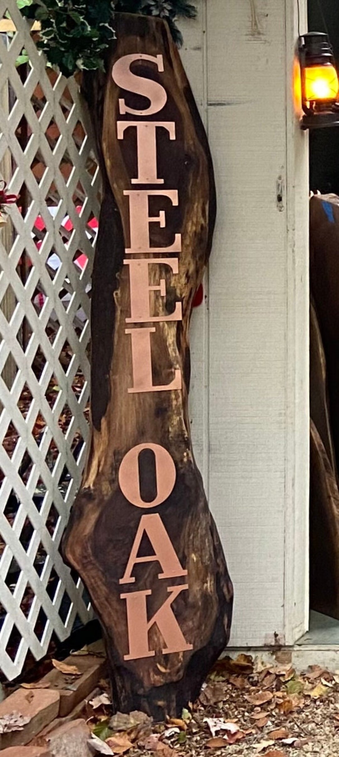 Customizable Live Edge Name Sign, Front Door Sign, Outdoor Welcome ...