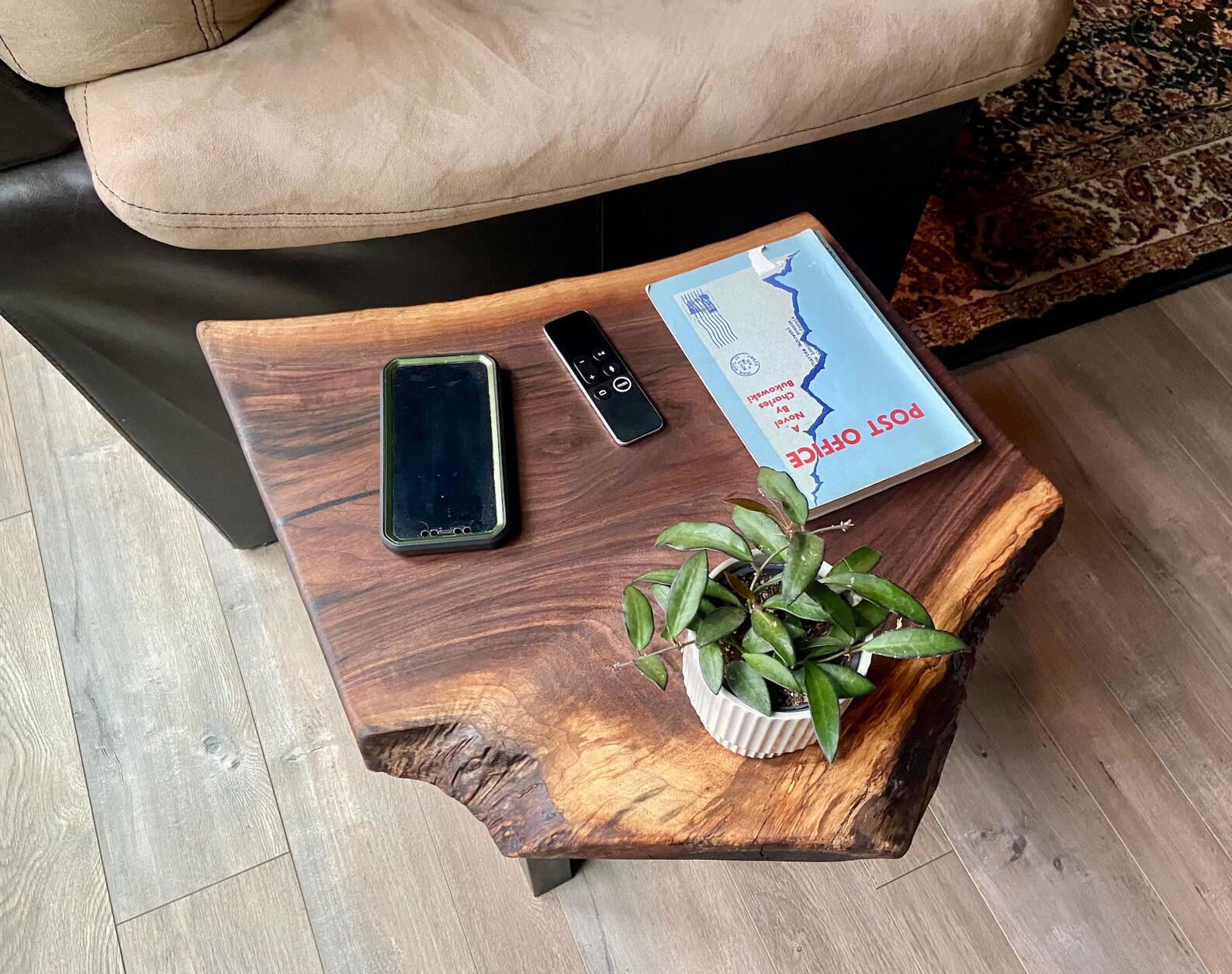 Live Edge Walnut Side Table|live Edge Solid Wood Accent Table|unique ...