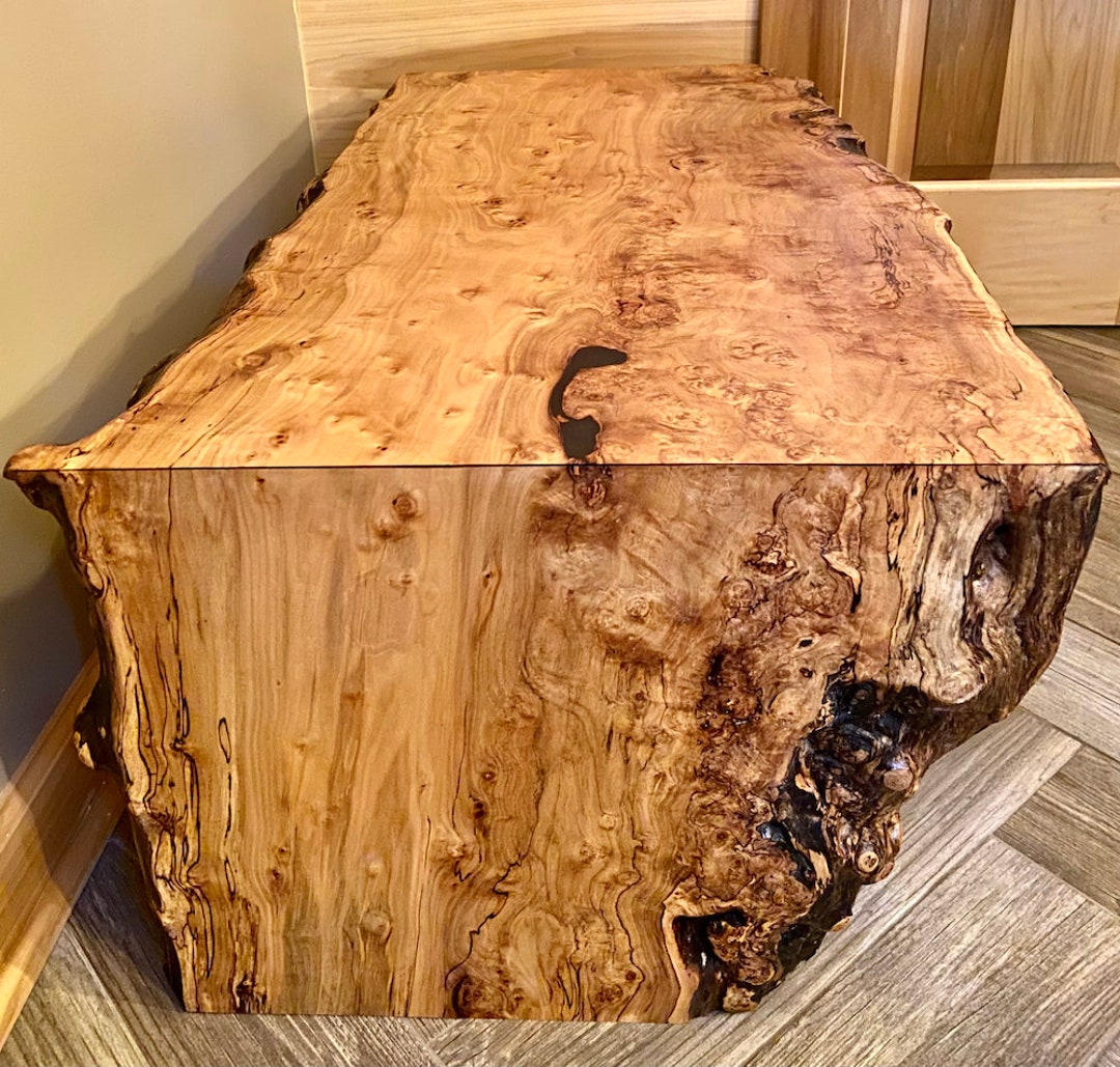 Custom Live Edge Continuous Waterfall Coffee Table Live Edge - Etsy