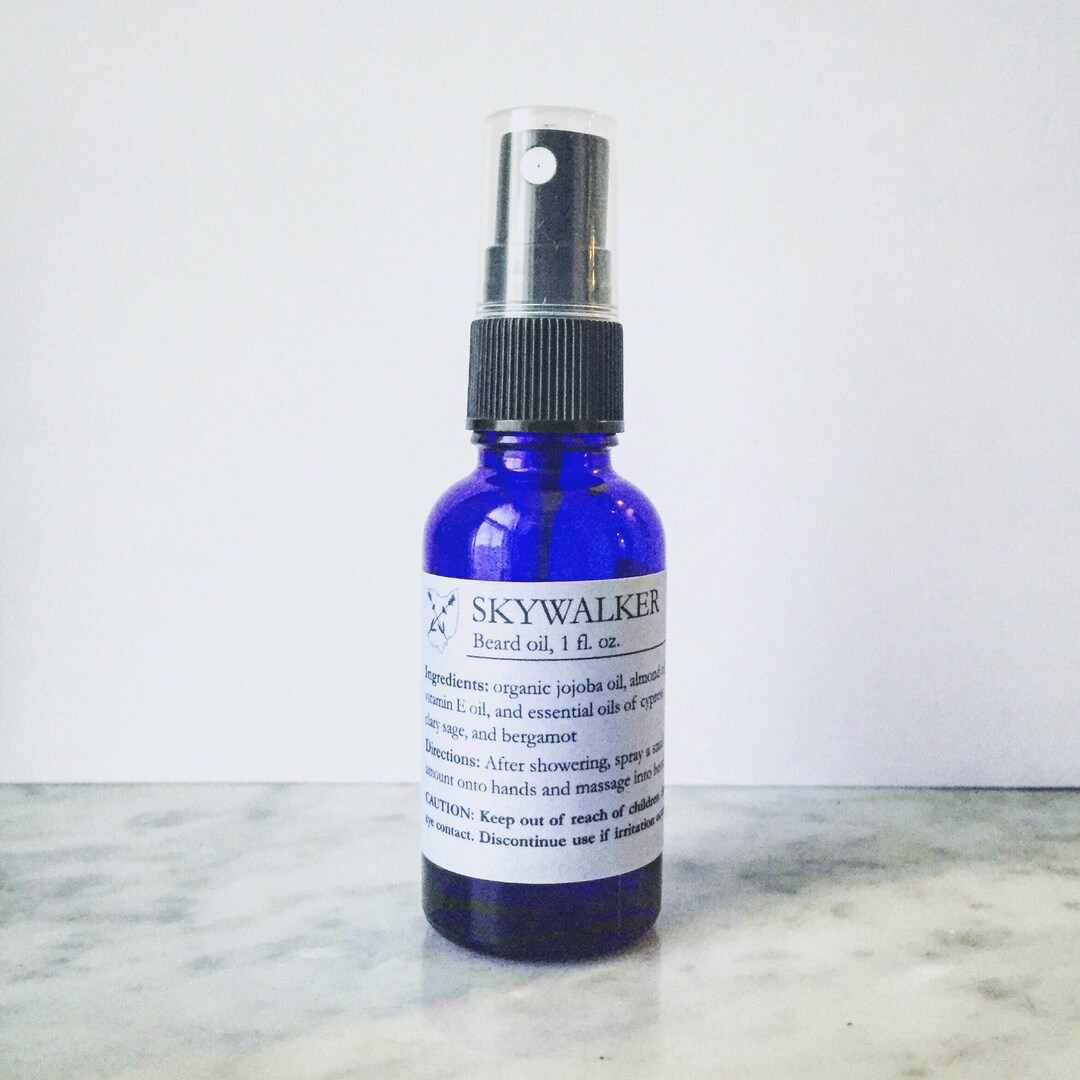 Skywalker Beard Oil: Natural Cypress, Sage, Bergamot Blend - Etsy